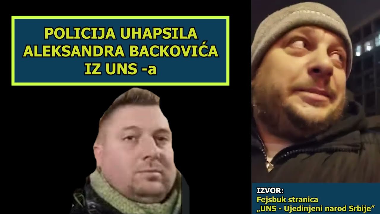 Александар Бацковић ухапшен док је снимао протестанте; Жунић кренуо да ...